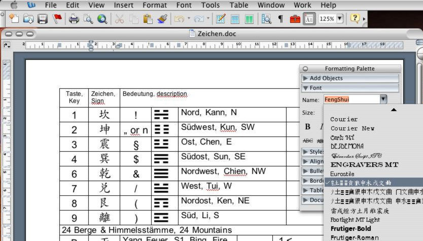 Feng Shui Font - Home